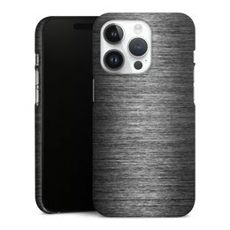 DeinDesign iPhone 14 Pro Handy Premium Case Smartphone Handyh&uuml;lle Schutzh&uuml;lle matt Anthracite Metallic Look Metal Premium Case