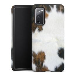DeinDesign Galaxy S20 FE Handy Panzer Handyh&uuml;lle robuste Outdoor H&uuml;lle Schutzh&uuml;lle matt Cow Skin Fur Cow Tough Case