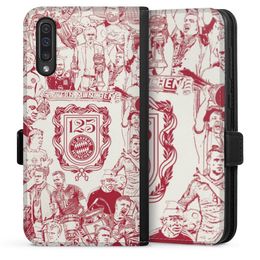 DeinDesign Galaxy A50 Handy Klapph&uuml;lle Handyh&uuml;lle aus Kunst Leder schwarz Flip Case Official Licensed Product Fcb 125 Jahre Fc Bayern M&uuml;nchen Sideflip mit Lasche