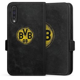 DeinDesign Galaxy A50 Handy Klapph&uuml;lle Handyh&uuml;lle aus Kunst Leder schwarz Flip Case Bvb Borussia Dortmund Merchandise Sideflip mit Lasche