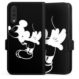 DeinDesign Galaxy A50 Handy Klapph&uuml;lle Handyh&uuml;lle aus Kunst Leder schwarz Flip Case Official Licensed Product Disney Mickey Mouse Sideflip mit Lasche