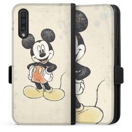 DeinDesign Galaxy A50 Handy Klapph&uuml;lle Handyh&uuml;lle aus Kunst Leder schwarz Flip Case Water Colour Official Licensed Product Sideflip mit Lasche