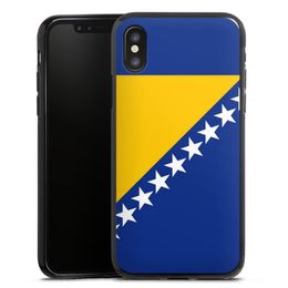 DeinDesign iPhone X Handy Silikon H&uuml;lle Case schwarz Handyh&uuml;lle Bosnia Flag
