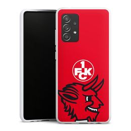 DeinDesign Galaxy A52s 5G Handy Silikon H&uuml;lle Case wei&szlig; Handyh&uuml;lle 1. Fc Kaiserslautern 1. Fck Devil Silikon Case
