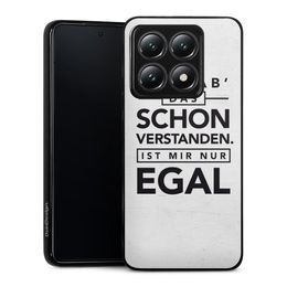 DeinDesign Xiaomi 14T Handy Silikon H&uuml;lle Case schwarz Handyh&uuml;lle Spruch Sayings Statement