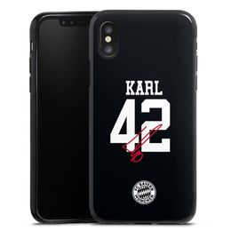 DeinDesign iPhone X Handy Silikon H&uuml;lle Case schwarz Handyh&uuml;lle Merchandise Fc Bayern M&uuml;nchen Lennart Karl