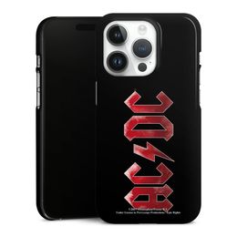 DeinDesign iPhone 14 Pro Handy Premium Case Smartphone Handyh&uuml;lle Schutzh&uuml;lle gl&auml;nzend Acdc Merchandise Logo Premium Case