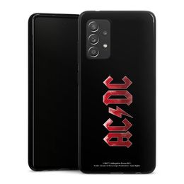 DeinDesign Galaxy A52s 5G Handy Silikon H&uuml;lle Case schwarz Handyh&uuml;lle Acdc Merchandise Logo