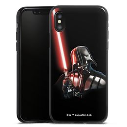 DeinDesign iPhone X Handy Silikon H&uuml;lle Case schwarz Handyh&uuml;lle Merchandise Darth Vader Star Wars