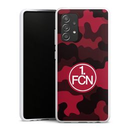 DeinDesign Galaxy A52s 5G Handy Silikon H&uuml;lle Case wei&szlig; Handyh&uuml;lle 1. Fcn Logo 1. Fc N&uuml;rnberg Silikon Case