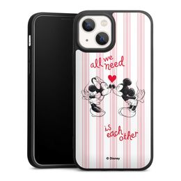 DeinDesign iPhone 13 Mini Handy Premium Silikon H&uuml;lle Handyh&uuml;lle schwarz Case Love Disney Silikon Premium Case