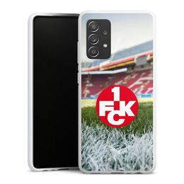 DeinDesign Galaxy A52s 5G Handy Silikon H&uuml;lle Case wei&szlig; Handyh&uuml;lle Official Licensed Product 1. Fc Kaiserslautern Stadium Silikon Case