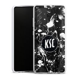 DeinDesign Galaxy A52s 5G Handy Silikon H&uuml;lle Case wei&szlig; Handyh&uuml;lle Ksc Official Licensed Product Karlsruher Sc Silikon Case