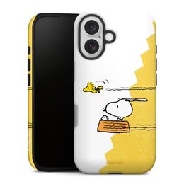 DeinDesign iPhone 16 Handy Panzer Handyh&uuml;lle robuste Outdoor H&uuml;lle Schutzh&uuml;lle matt Snoopy Peanuts Children Tough Case