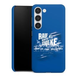 DeinDesign Galaxy S23 Handy Premium Case Smartphone Handyh&uuml;lle Schutzh&uuml;lle matt Official Licensed Product Ascent Fc Schalke 04 Premium Case