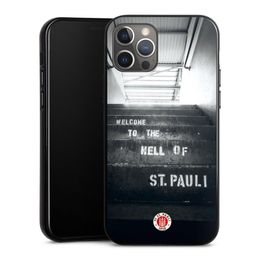 DeinDesign iPhone 12 Pro Handy Silikon H&uuml;lle Case schwarz Handyh&uuml;lle Fc St. Pauli Official Licensed Product Merchandise