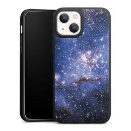DeinDesign iPhone 13 Mini Handy Premium Silikon H&uuml;lle Handyh&uuml;lle schwarz Case Weltraum Weltall Galaxy Silikon Premium Case