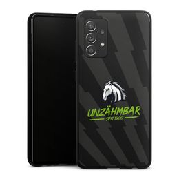 DeinDesign Galaxy A52s 5G Handy Silikon H&uuml;lle Case schwarz Handyh&uuml;lle Horse Borussia M&ouml;nchengladbach Official Licensed Product
