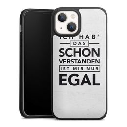 DeinDesign iPhone 13 Mini Handy Premium Silikon H&uuml;lle Handyh&uuml;lle schwarz Case Spruch Sayings Statement Silikon Premium Case