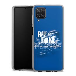 DeinDesign Galaxy A12 Handy Silikon H&uuml;lle Case transparent Handyh&uuml;lle Official Licensed Product Ascent Fc Schalke 04 Silikon Case