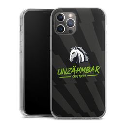 DeinDesign iPhone 12 Pro Handy Silikon H&uuml;lle Case transparent Handyh&uuml;lle Horse Borussia M&ouml;nchengladbach Official Licensed Product Silikon Case