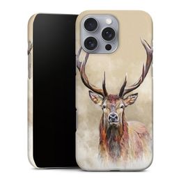 DeinDesign iPhone 16 Pro Max Handy Premium Case Smartphone Handyh&uuml;lle Schutzh&uuml;lle gl&auml;nzend Animal Look Deer Reindeer Premium Case
