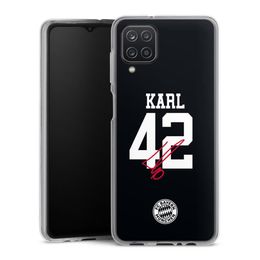 DeinDesign Galaxy A12 Handy Silikon H&uuml;lle Case transparent Handyh&uuml;lle Merchandise Lennart Karl Fc Bayern M&uuml;nchen Silikon Case