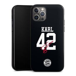 DeinDesign iPhone 12 Pro Handy Silikon H&uuml;lle Case schwarz Handyh&uuml;lle Merchandise Fc Bayern M&uuml;nchen Lennart Karl
