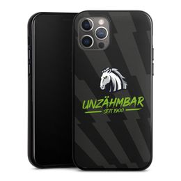 DeinDesign iPhone 12 Pro Handy Silikon H&uuml;lle Case schwarz Handyh&uuml;lle Horse Borussia M&ouml;nchengladbach Official Licensed Product