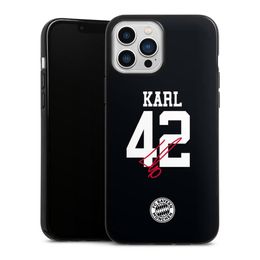 DeinDesign iPhone 13 Pro Max Handy Silikon H&uuml;lle Case schwarz Handyh&uuml;lle Merchandise Fc Bayern M&uuml;nchen Lennart Karl
