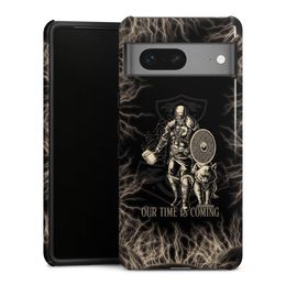 DeinDesign Google Pixel 7 Handy Panzer Handyh&uuml;lle robuste Outdoor H&uuml;lle Schutzh&uuml;lle gl&auml;nzend Tv Show Designs Wikinger Vikings Tough Case