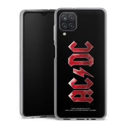 DeinDesign Galaxy A12 Handy Silikon H&uuml;lle Case transparent Handyh&uuml;lle Acdc Merchandise Logo Silikon Case