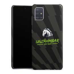 DeinDesign Galaxy A51 Handy Premium Case Smartphone Handyh&uuml;lle Schutzh&uuml;lle gl&auml;nzend Horse Borussia M&ouml;nchengladbach Official Licensed Product Premium Case