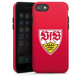 DeinDesign iPhone SE (2020) Handy Panzer Handyh&uuml;lle robuste Outdoor H&uuml;lle Schutzh&uuml;lle gl&auml;nzend Vfb Stuttgart Official Licensed Product Logo Tough Case