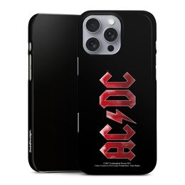 DeinDesign iPhone 16 Pro Max Handy Premium Case Smartphone Handyh&uuml;lle Schutzh&uuml;lle gl&auml;nzend Acdc Merchandise Logo Premium Case