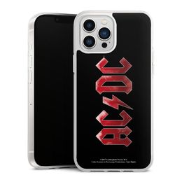 DeinDesign iPhone 13 Pro Max Handy Silikon H&uuml;lle Case transparent Handyh&uuml;lle Acdc Merchandise Logo Silikon Case