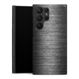 DeinDesign Galaxy S23 Ultra Handy Premium Case Smartphone Handyh&uuml;lle Schutzh&uuml;lle gl&auml;nzend Anthracite Metallic Look Metal Premium Case