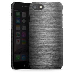 DeinDesign iPhone SE (2022) Handy Premium Case Smartphone Handyh&uuml;lle Schutzh&uuml;lle matt Metal Metallic Look Anthracite Premium Case