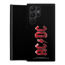 DeinDesign Galaxy S23 Ultra Handy Premium Case Smartphone Handyh&uuml;lle Schutzh&uuml;lle matt Acdc Merchandise Logo Premium Case