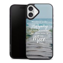 DeinDesign iPhone 16 Handy PLA Handyh&uuml;lle Handyh&uuml;lle aus nachwachsenden Rohstoffen Organic Case Statement Beach Spruch Organic Case