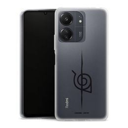 DeinDesign Xiaomi Redmi 13C 4G Handy Silikon H&uuml;lle Case transparent Handyh&uuml;lle Konoha Sasuke Naruto Shippuden Silikon Case