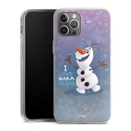 DeinDesign iPhone 12 Pro Max Handy Silikon H&uuml;lle Case transparent Handyh&uuml;lle Frozen Olaf Official Licensed Product Frozen Silikon Case