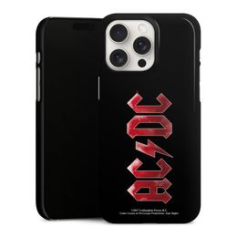 DeinDesign iPhone 15 Pro Max Handy Premium Case Smartphone Handyh&uuml;lle Schutzh&uuml;lle gl&auml;nzend Acdc Merchandise Logo Premium Case