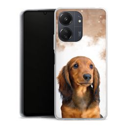 DeinDesign Xiaomi Redmi 13C 4G Handy Silikon H&uuml;lle Case transparent Handyh&uuml;lle Pet Dachshund Dog Silikon Case
