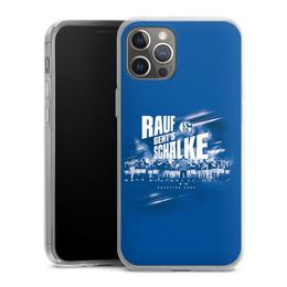 DeinDesign iPhone 12 Pro Max Handy Silikon H&uuml;lle Case transparent Handyh&uuml;lle Official Licensed Product Ascent Fc Schalke 04 Silikon Case