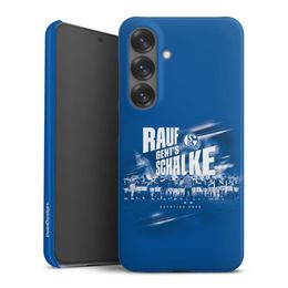 DeinDesign Galaxy S25 Handy Premium Case Smartphone Handyh&uuml;lle Schutzh&uuml;lle matt Official Licensed Product Ascent Fc Schalke 04 Premium Case