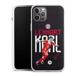 DeinDesign iPhone 12 Pro Max Handy Silikon H&uuml;lle Case wei&szlig; Handyh&uuml;lle Fcb Lennart Karl Official Licensed Product Silikon Case