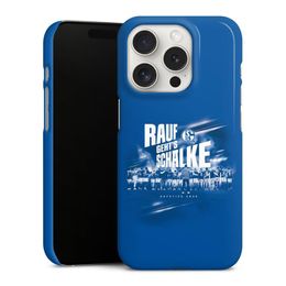 DeinDesign iPhone 15 Pro Handy Premium Case Smartphone Handyh&uuml;lle Schutzh&uuml;lle gl&auml;nzend Official Licensed Product Ascent Fc Schalke 04 Premium Case