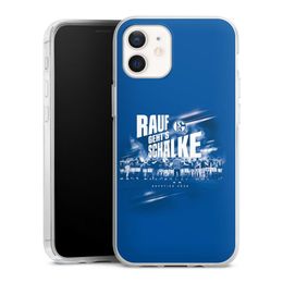 DeinDesign iPhone 12 Handy Silikon H&uuml;lle Case transparent Handyh&uuml;lle Official Licensed Product Ascent Fc Schalke 04 Silikon Case
