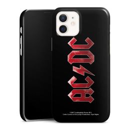 DeinDesign iPhone 12 Handy Premium Case Smartphone Handyh&uuml;lle Schutzh&uuml;lle gl&auml;nzend Acdc Merchandise Logo Premium Case